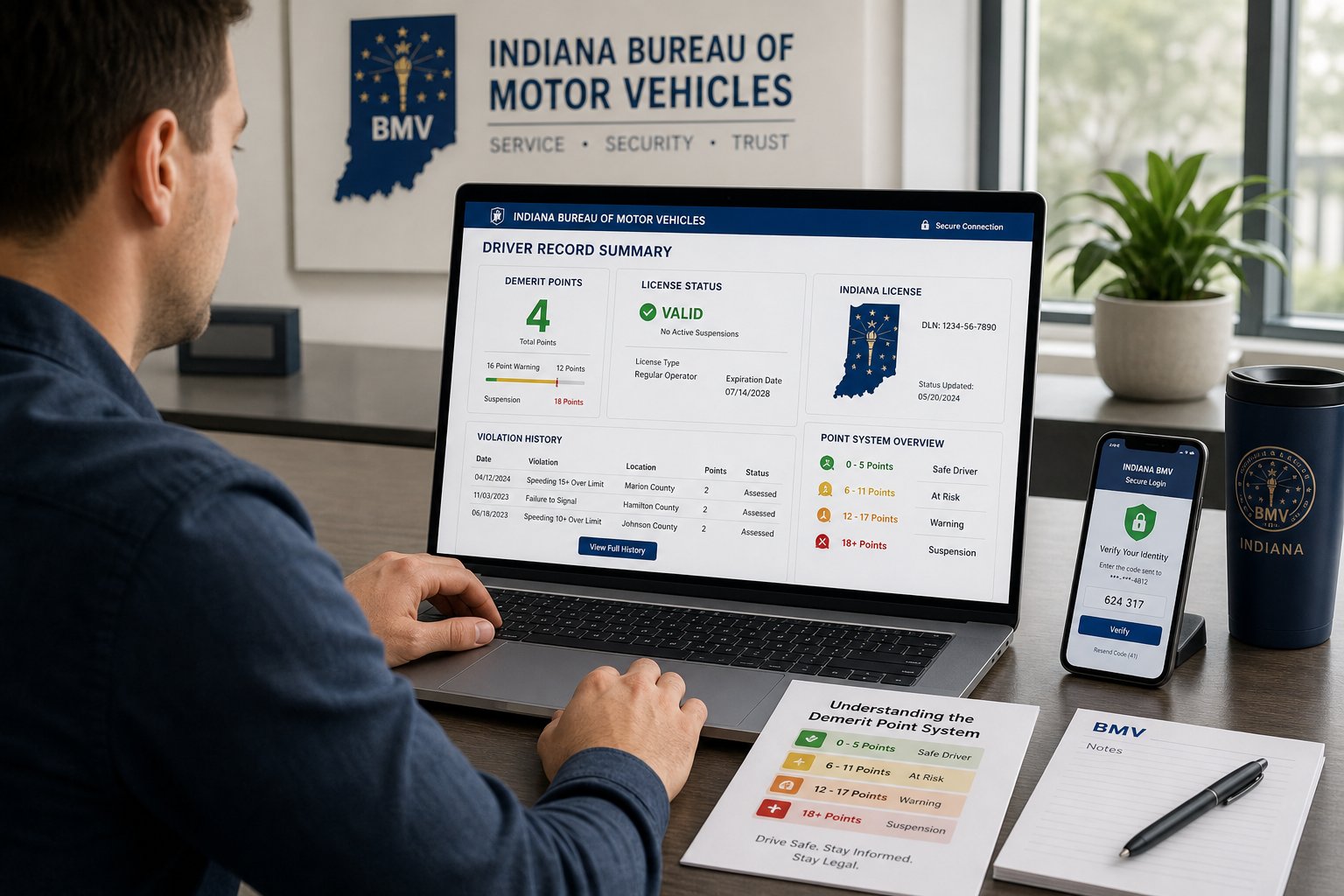 How to Check Your Points on an Indiana Driver's License